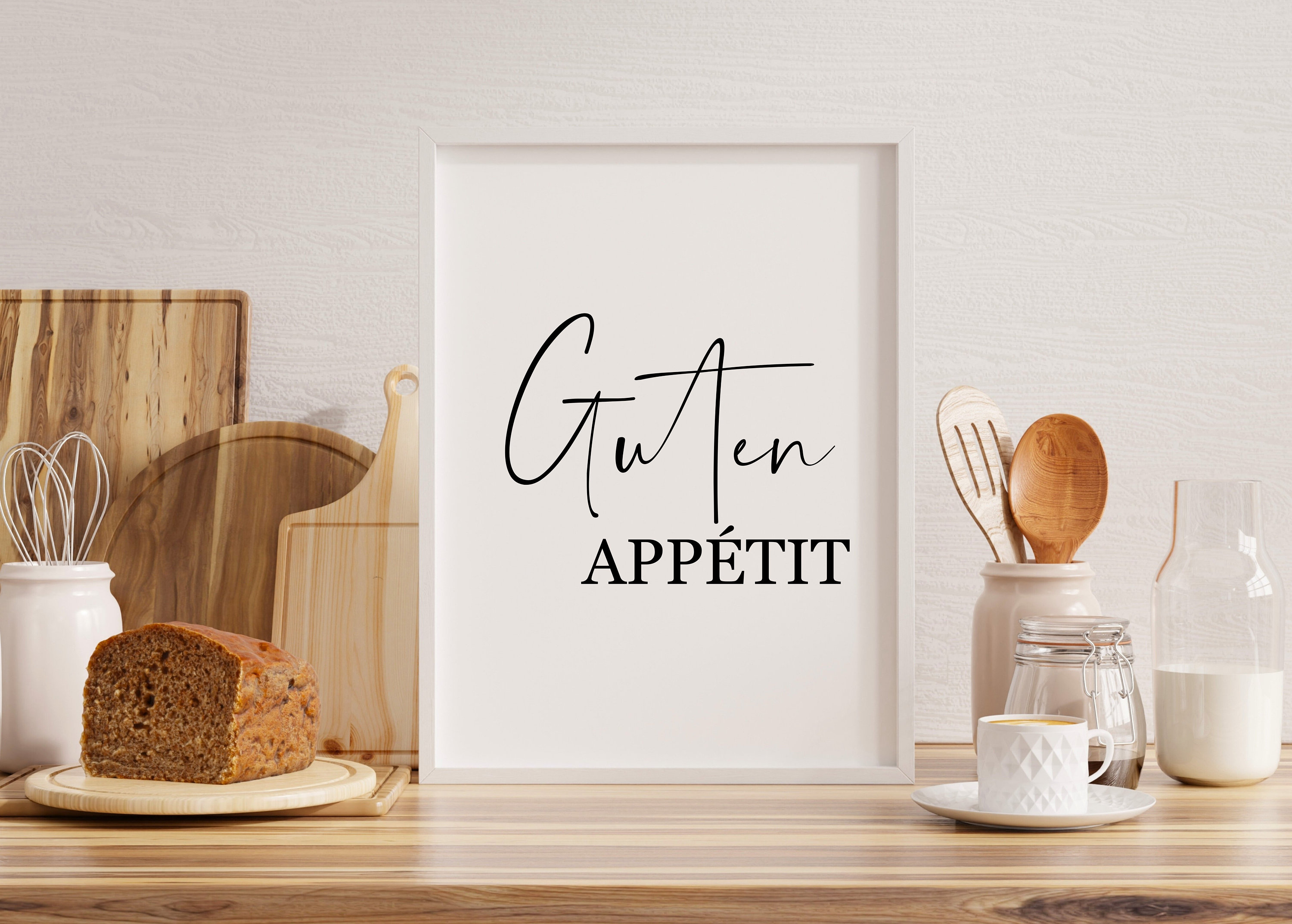 Guten Appétit PRINTABLE, German Kitchen Décor, Bon Appétit Sign ...