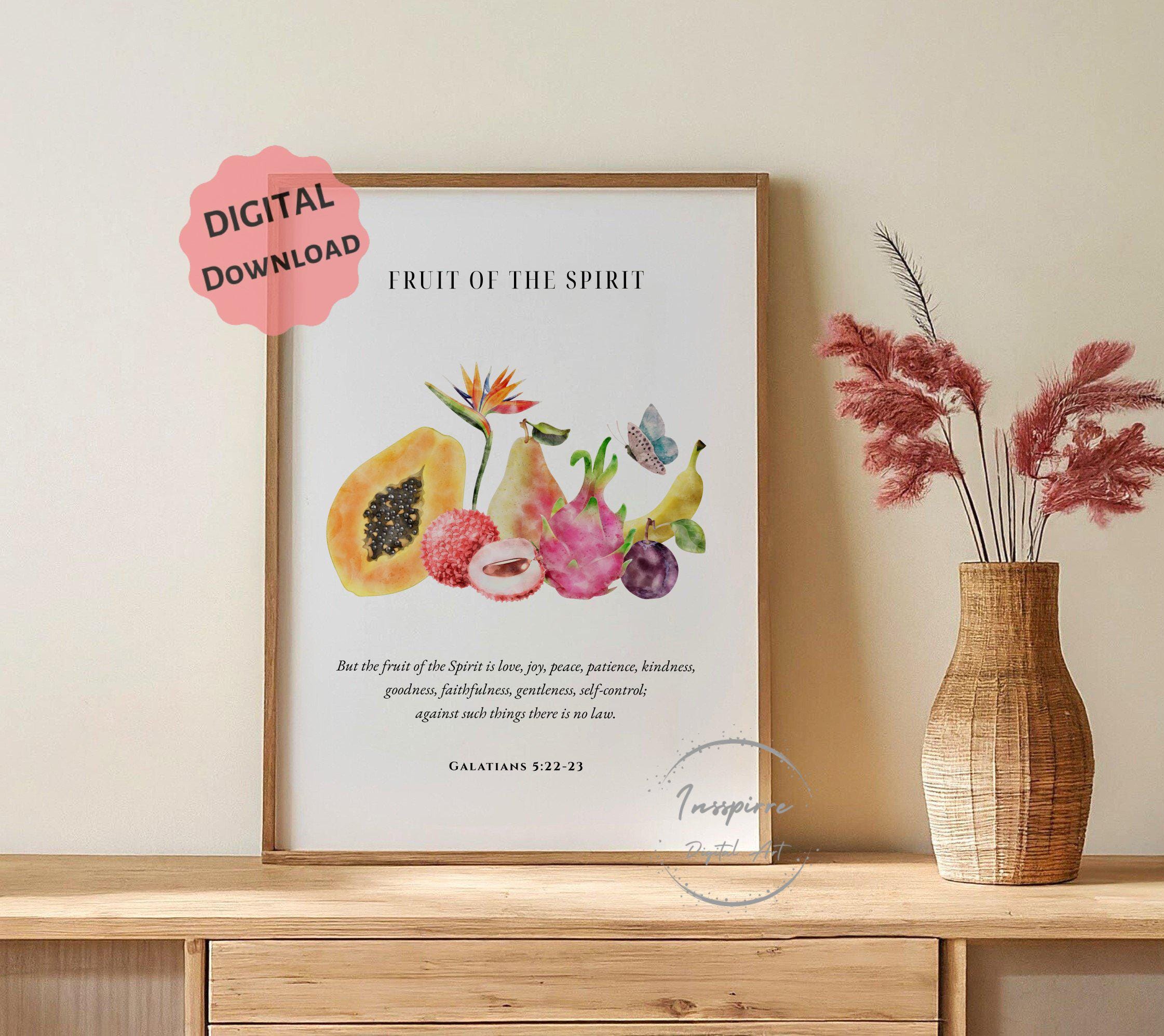Fruit of the Spirit PRINTABLE, Kitchen Scripture Decor, Galatians 5:22 ...