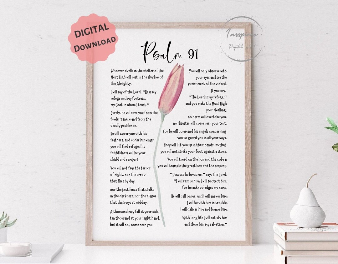Psalm 91 NIV Printable, Whoever Dwells, Bible Verse Wall Art, Scripture ...