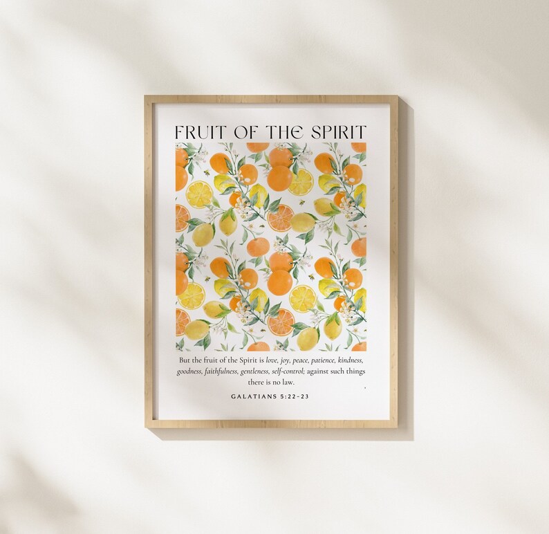 Fruit of the Spirit PRINTABLE, Galatians 5:22-23, Vintage Bible Verse ...