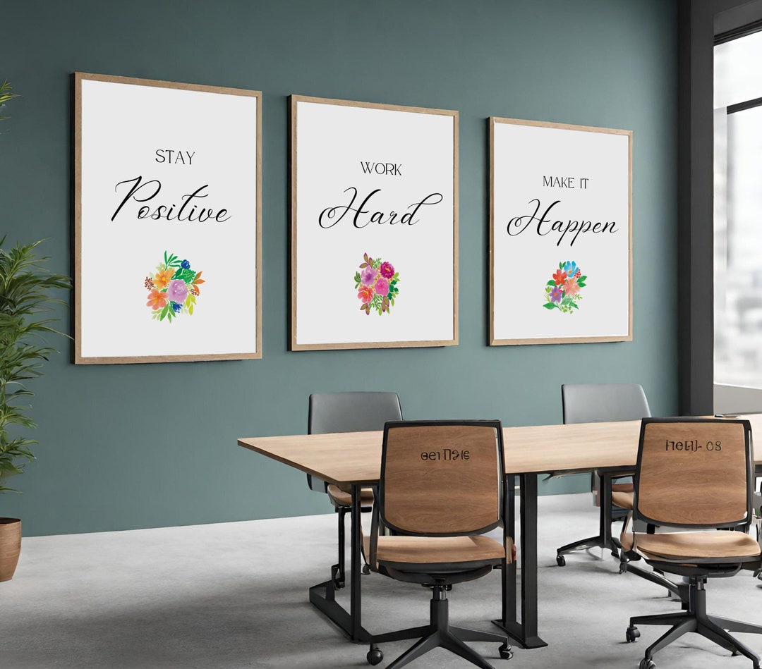 PRINTABLES Stay Positive, Work Hard, Make It Happen, *DIGITAL DOWNLOADS ...