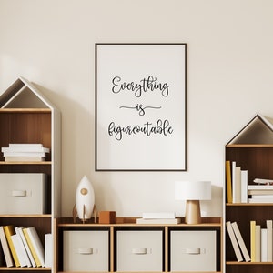 Everything is Figureoutable PRINTABLE, Inspirational Quote Wall Art ...