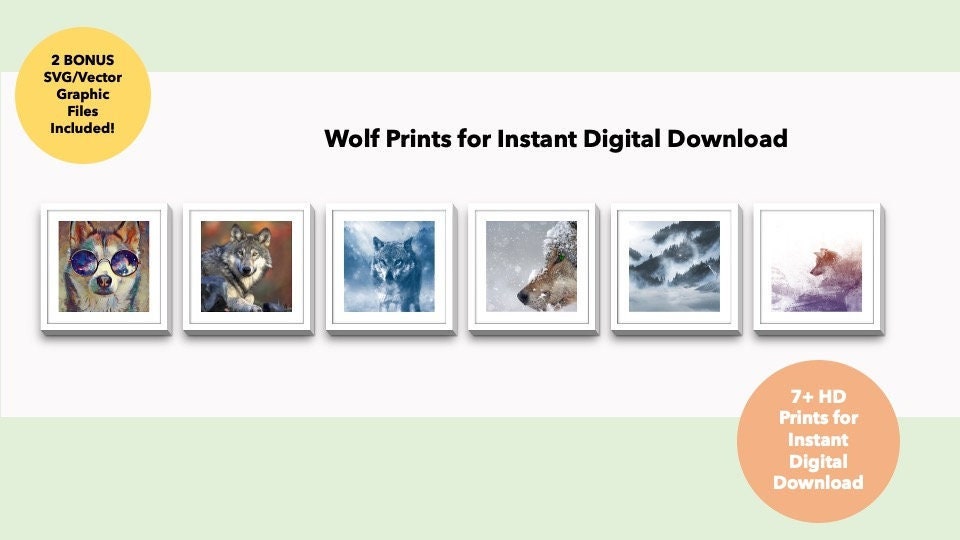Wolf Art & Photography Prints Instant Digital Download - Etsy