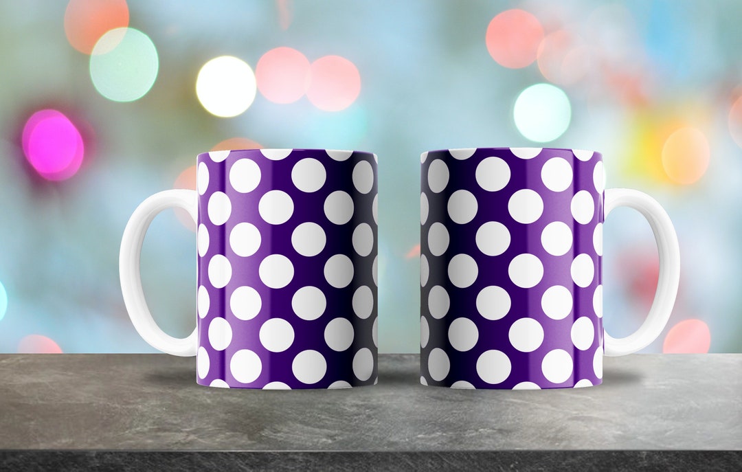 Purple Mug Design, 11 & 15oz Mug Design, Plantilla Para Taza De Cafe ...