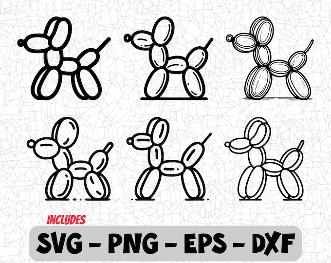 10 Printable Balloon Dog Coloring Pages - Etsy Canada