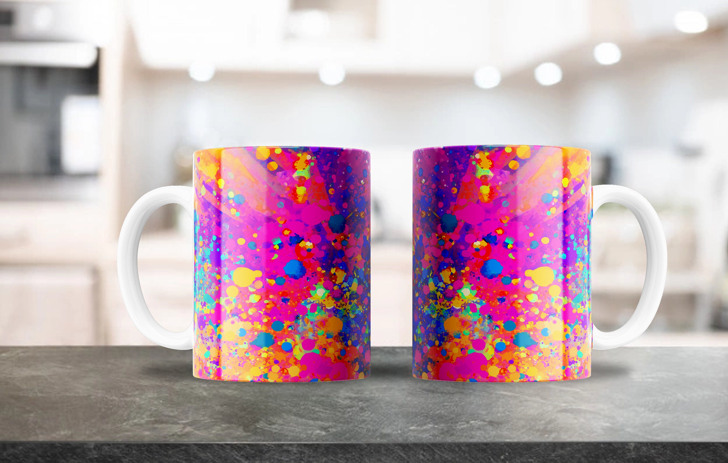 Colorful Mug Design This Design Can Be Used to Sublimate 11 & - Etsy