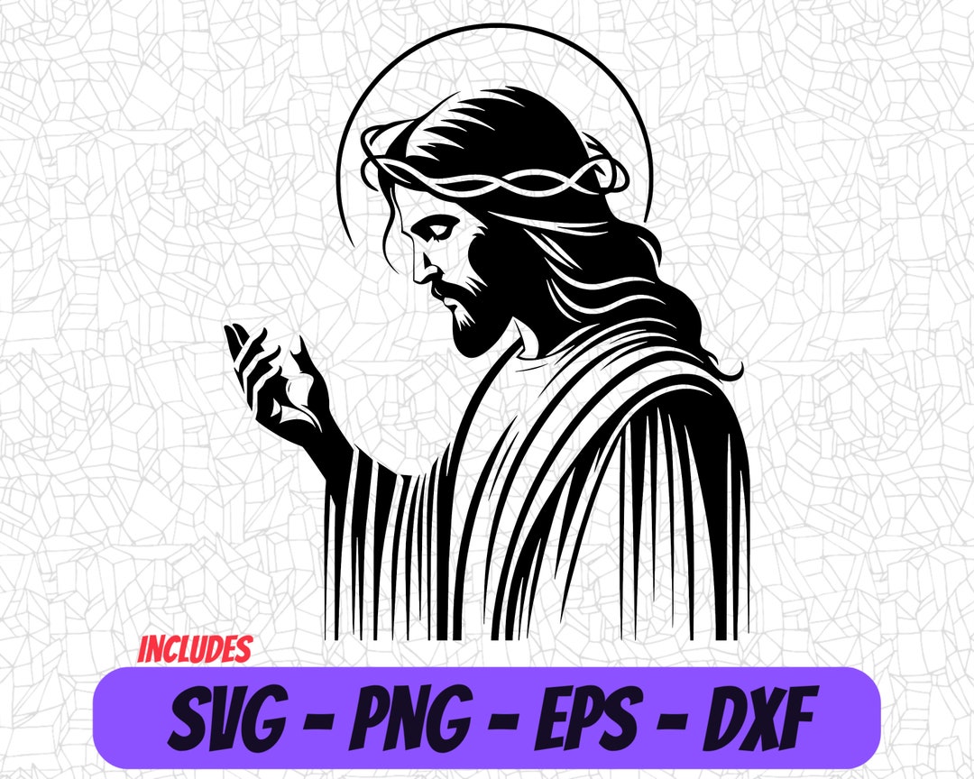Jesus PNG Design, Jesus Christ SVG Digital Clipart, Cricut Cut File ...