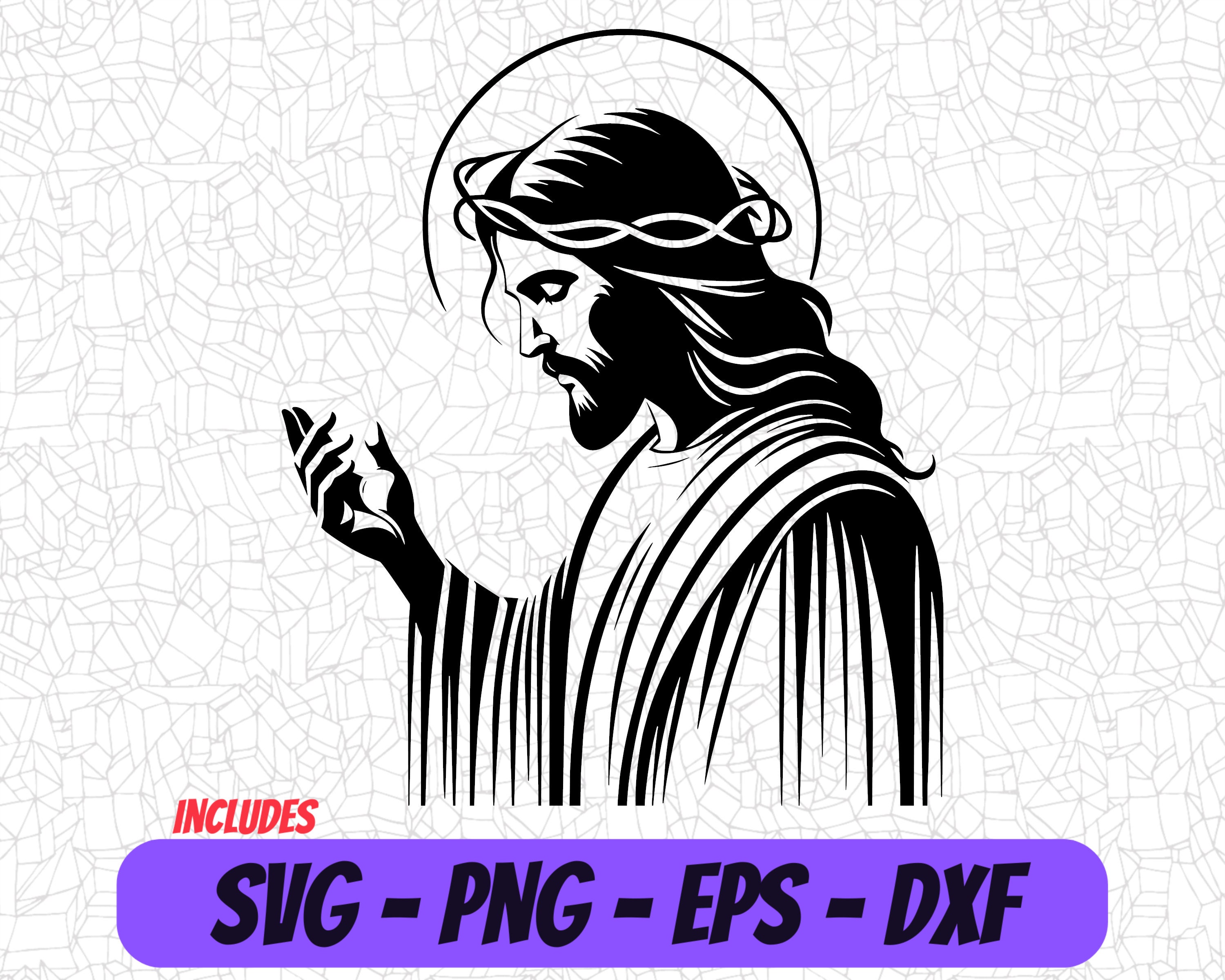 Jesus PNG Design, Jesus Christ SVG Digital Clipart, Cricut Cut File ...