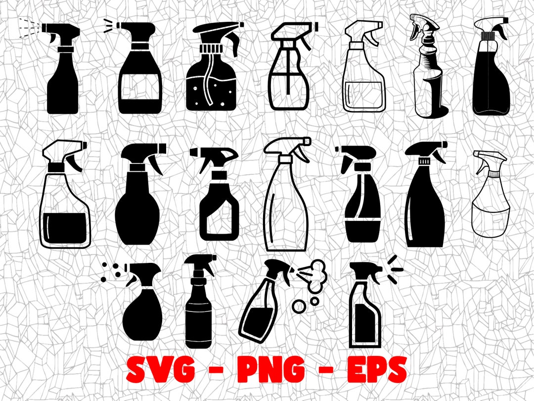 Spray Bottle SVG, Craft Files, PNG Design, Cricut, Silhouette, Vinyl ...