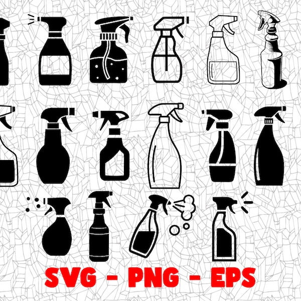 Spray Bottle Svg - Etsy