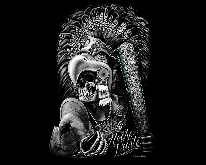 Mexico Halftone T-shirt Design, Aztec DTF Shirt Design, DTG Tee Design ...