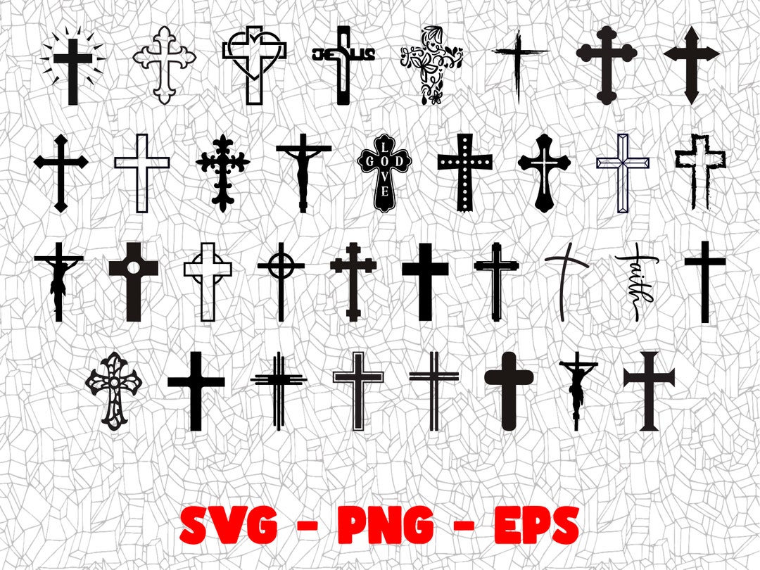 Cross SVG Bundle - Religious and Faith-based Cross Designs for Cricut ...