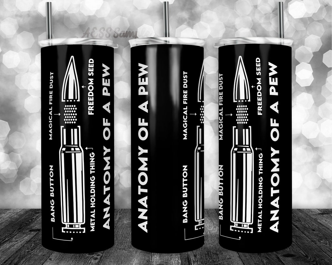 Bullet Anatomy Tumbler Design, for 20oz Tumblers, Sublimation Design ...
