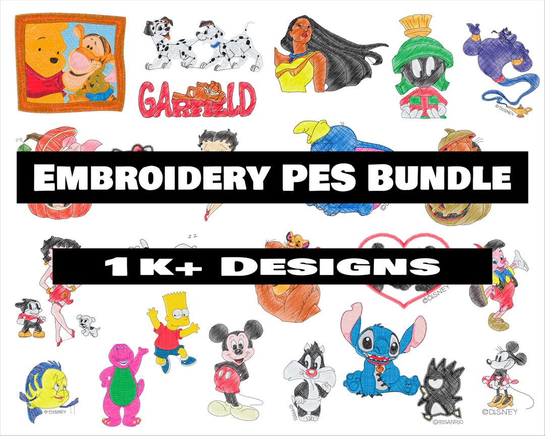 Embroidery Design Bundle, PES Files to Embroider 100 Designs Ready to ...