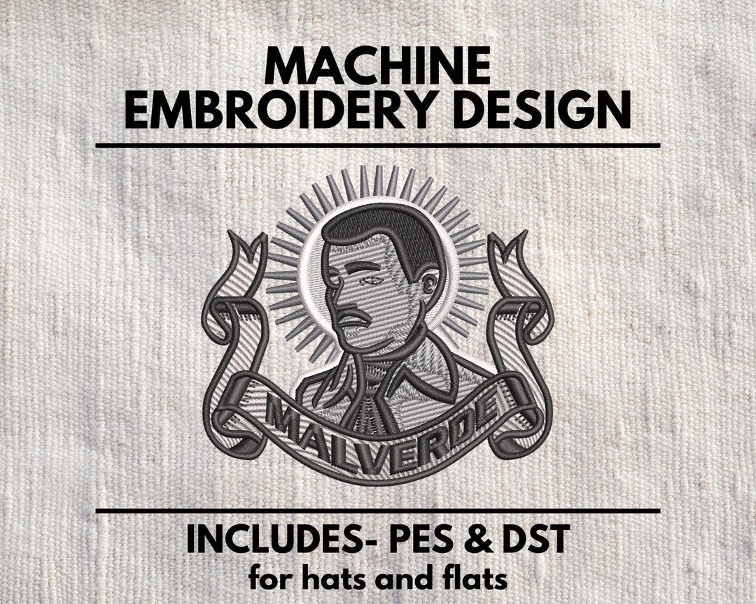 Malverde Embroidery Design File, Mexico PES File, Brother Machine Files ...
