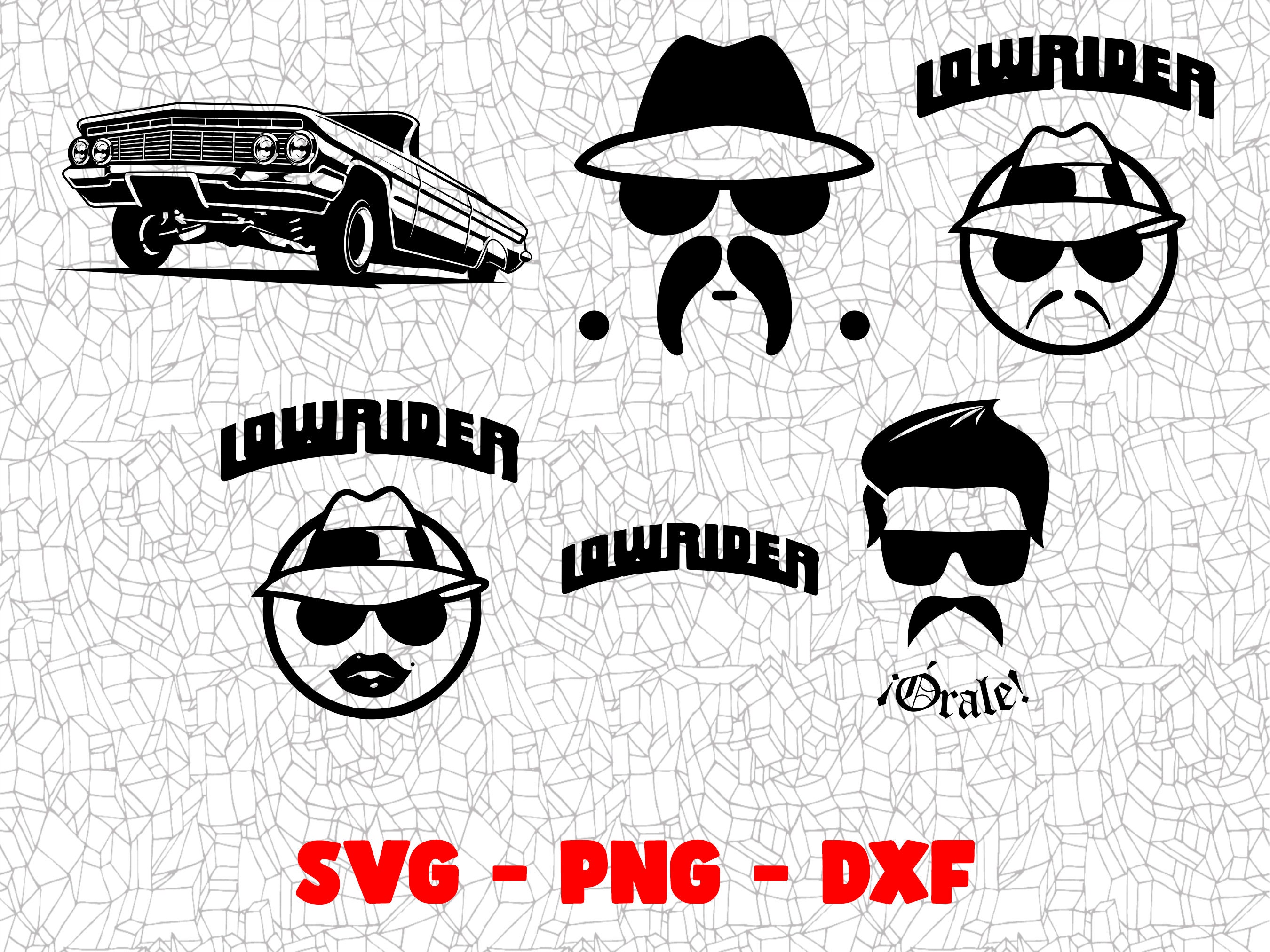 Lowrider SVG, Craft Files, PNG Design, Cricut, Silhouette, Vinyl Cut ...