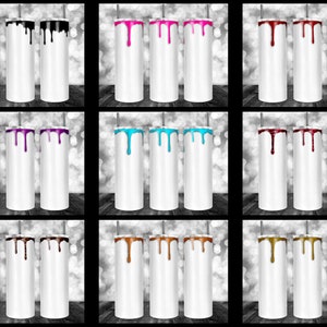 Drip Overlays Tumbler Bundle, for 20oz Cups, Sublimation Design ...