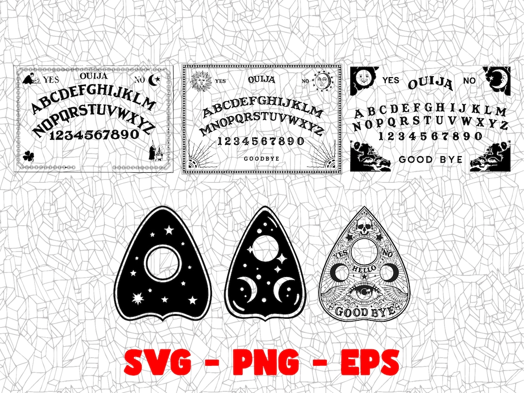 Ouija Board Svg Craft Files Png Design Cricut Silhouette Vinyl Cut