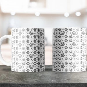 Dog Paw Mug Design, This Design Can Be Used to Sublimate 11oz and 15oz ...