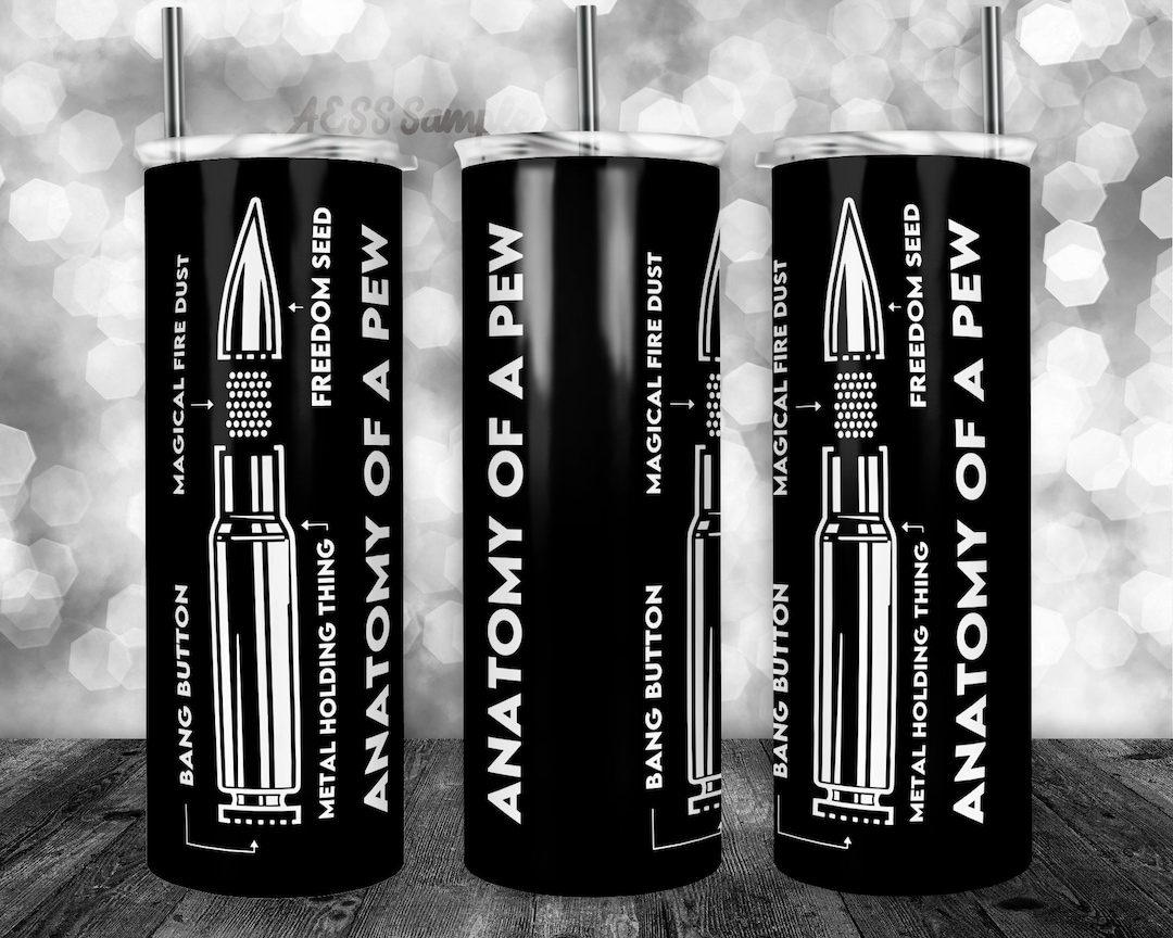 Bullet Anatomy Tumbler Design, for 20oz Tumblers, Sublimation Design ...