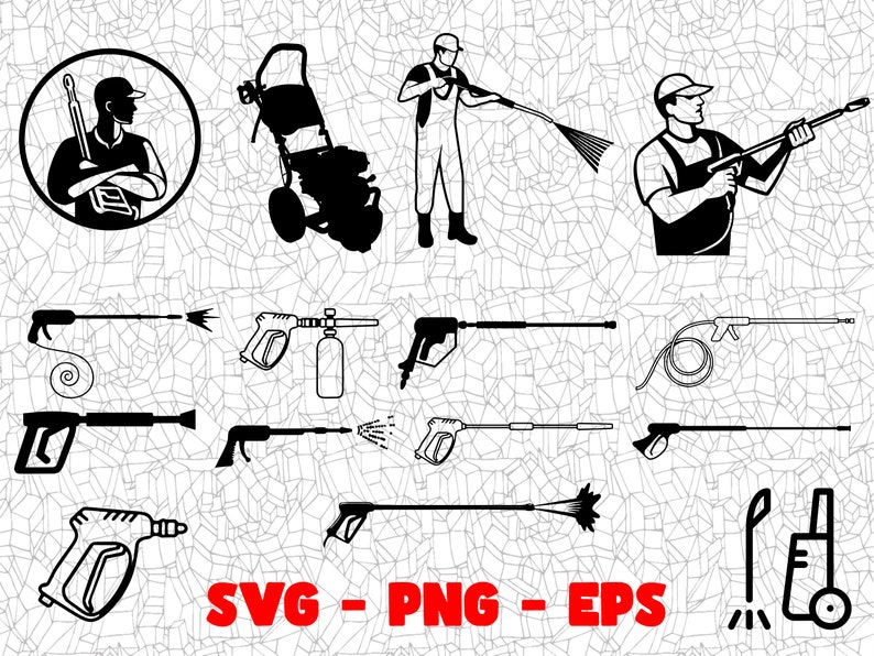 Pressure Washing SVG Craft Files PNG Design Cricut - Etsy
