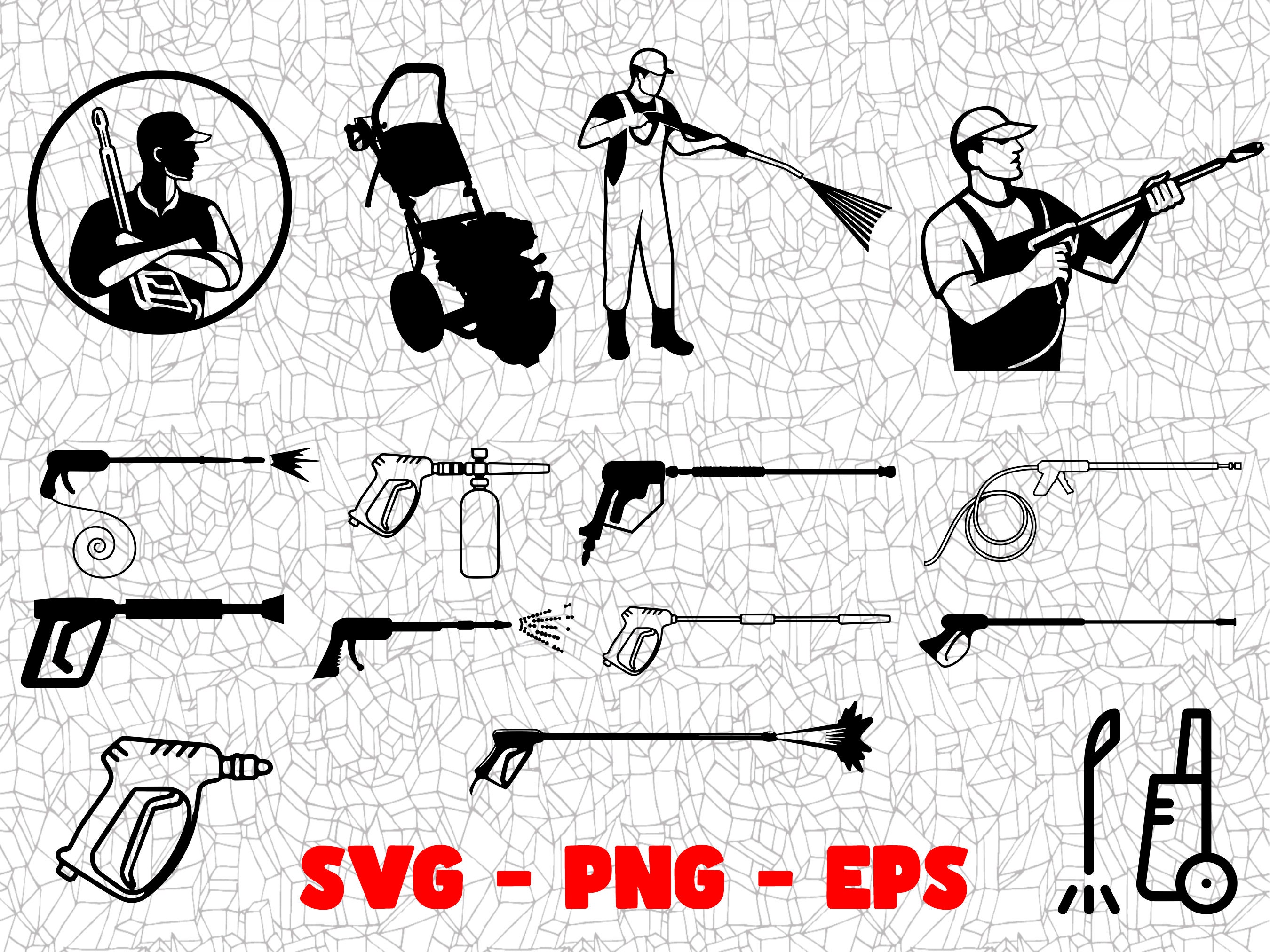 Pressure Washing SVG, Craft Files, PNG Design, Cricut, Silhouette ...