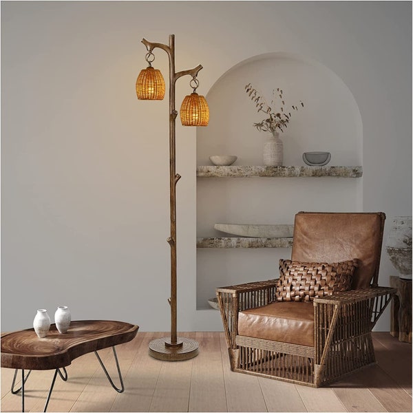 Rustic Tree Floor Lamp - Etsy