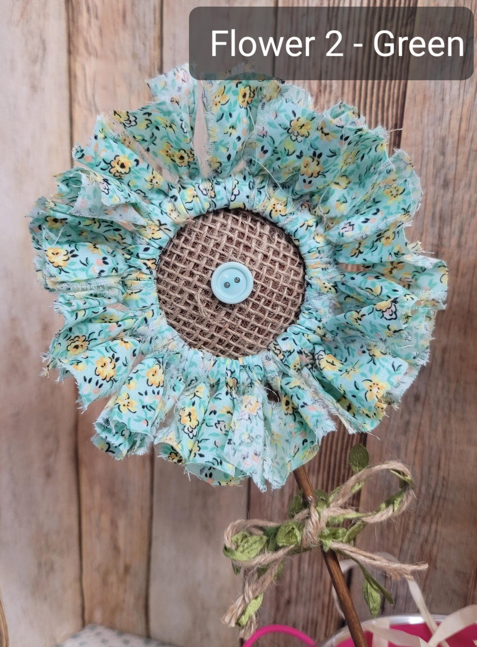 Fabric Flowers, Rag Flowers, Rag Sunflowers Spring Faux Flowers Country ...