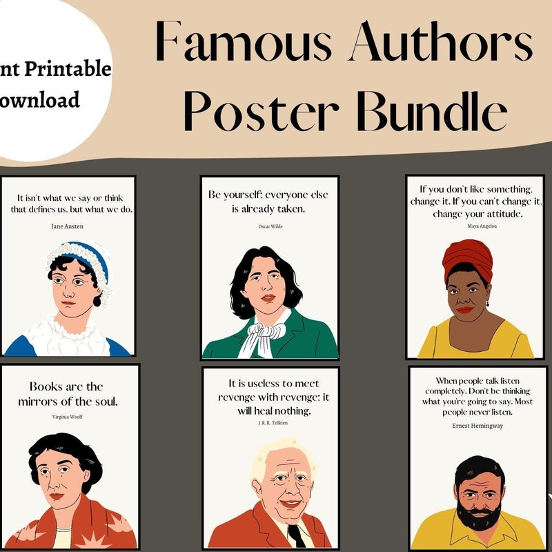 Famous Author Quotes - Etsy