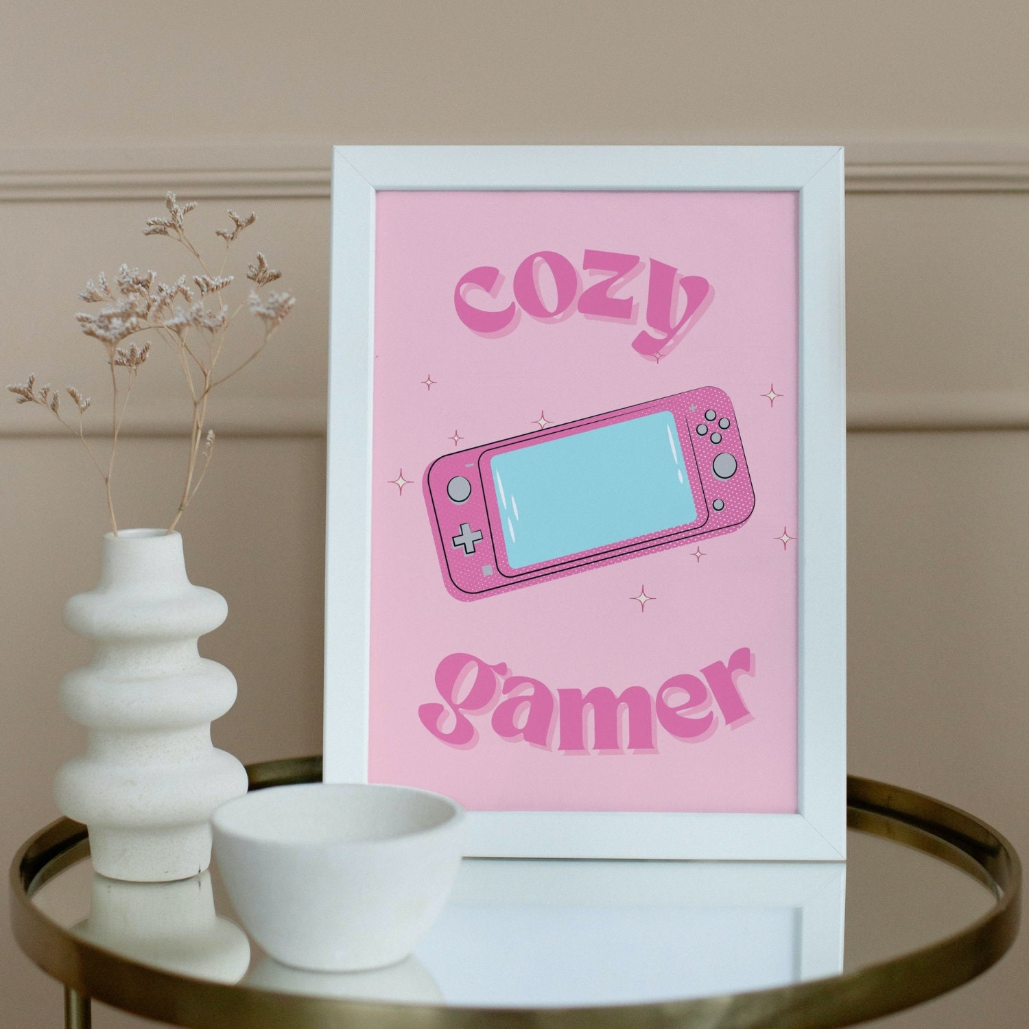 Cozy Gamer Print, Game Room Wall Art, Girl Gamer Gift, Cozy Gamer Art ...