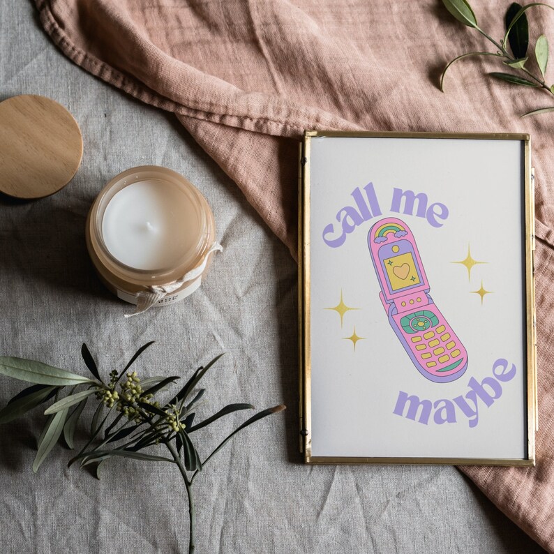 Call Me Maybe Print Printable Wall Art Digital Download - Etsy