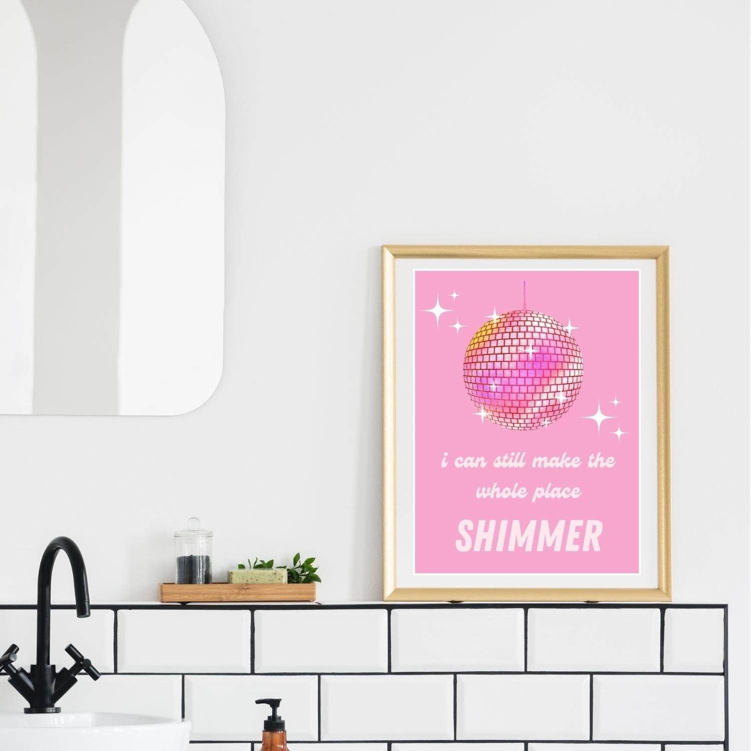 Disco Bejeweled Print, Disco Wall Art, Disco Ball Wall Art, Digital ...