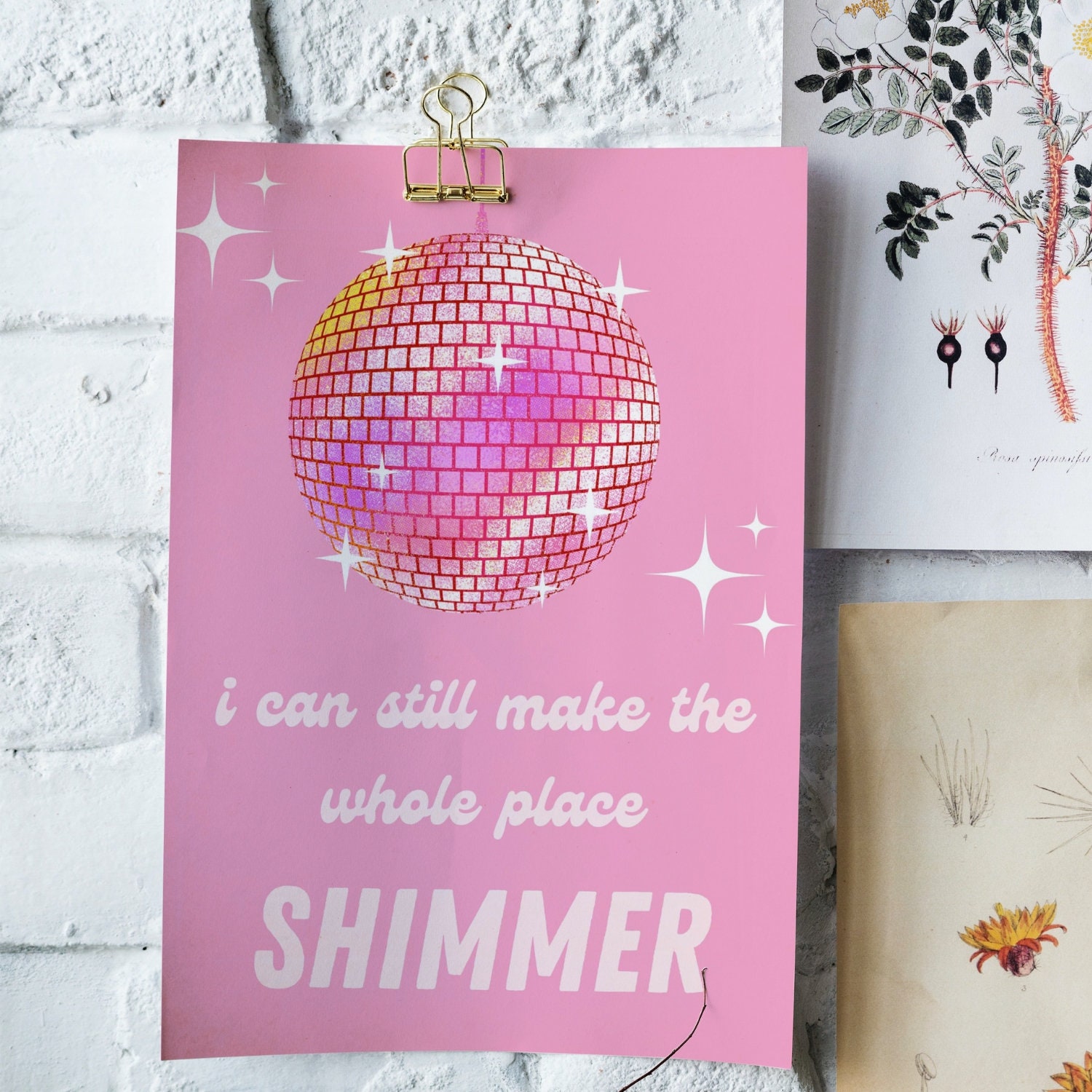 Disco Bejeweled Print, Disco Wall Art, Disco Ball Wall Art, Digital ...