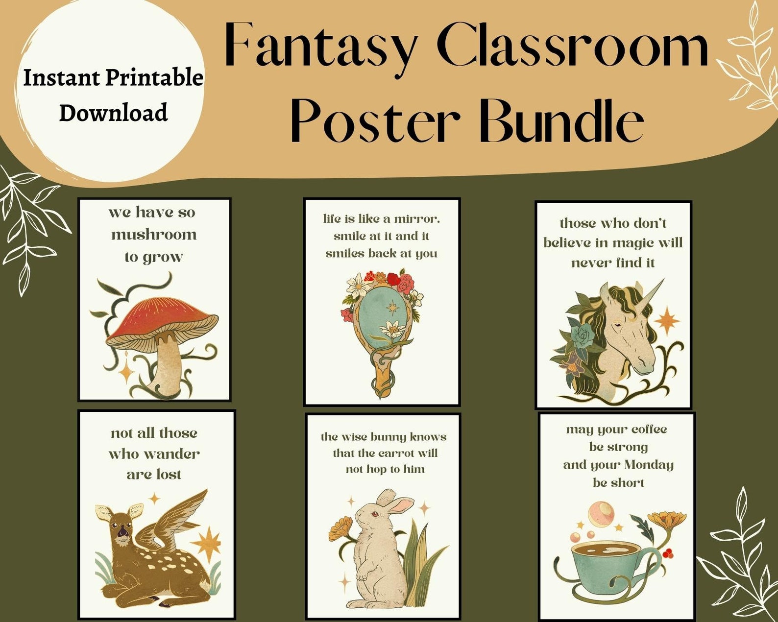 Fantasy Classroom Poster Bundle | Classroom Posters | Teacher Posters ...