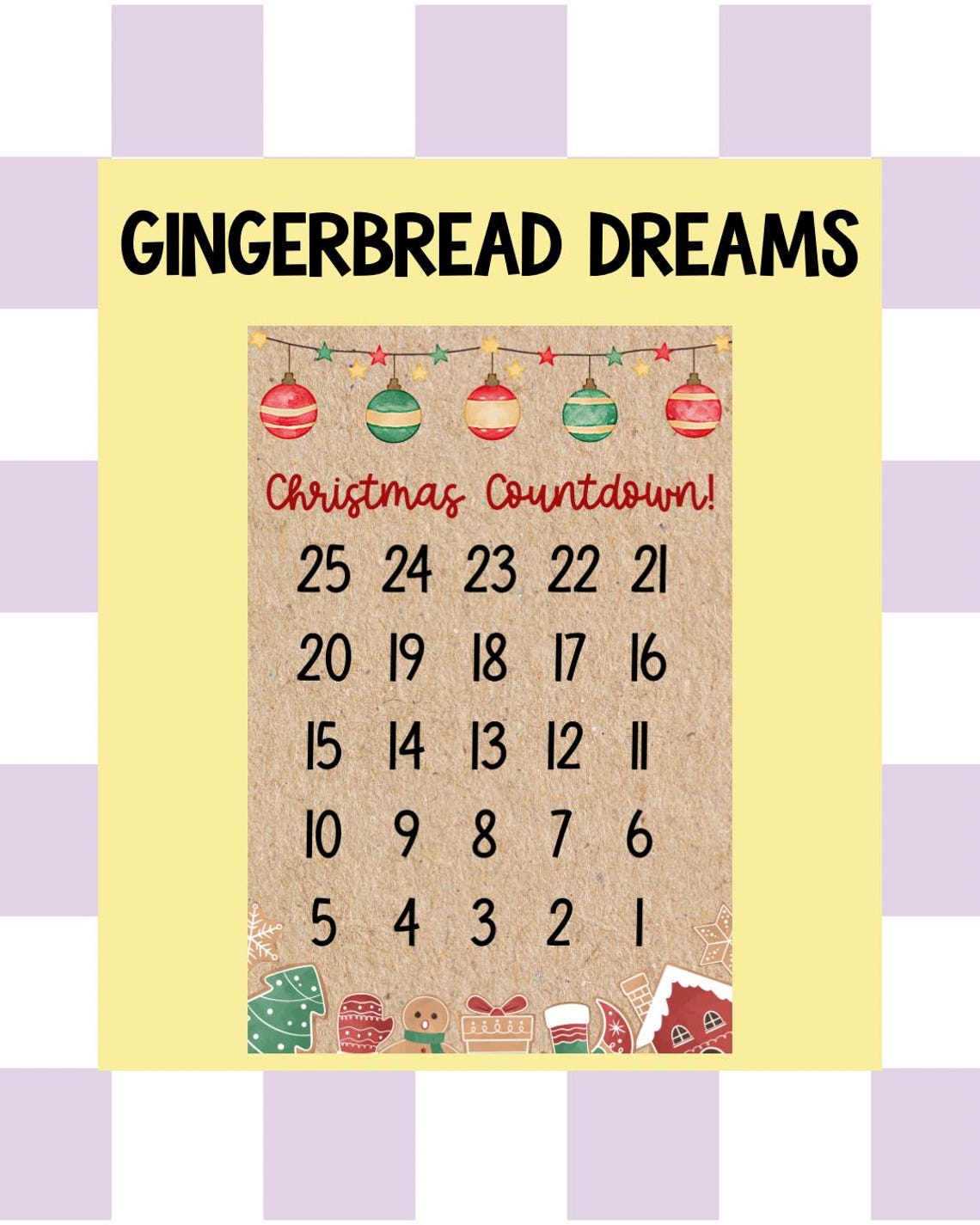 Hand-painted Christmas Countdown Banner – Holiday Wall Decor - Etsy