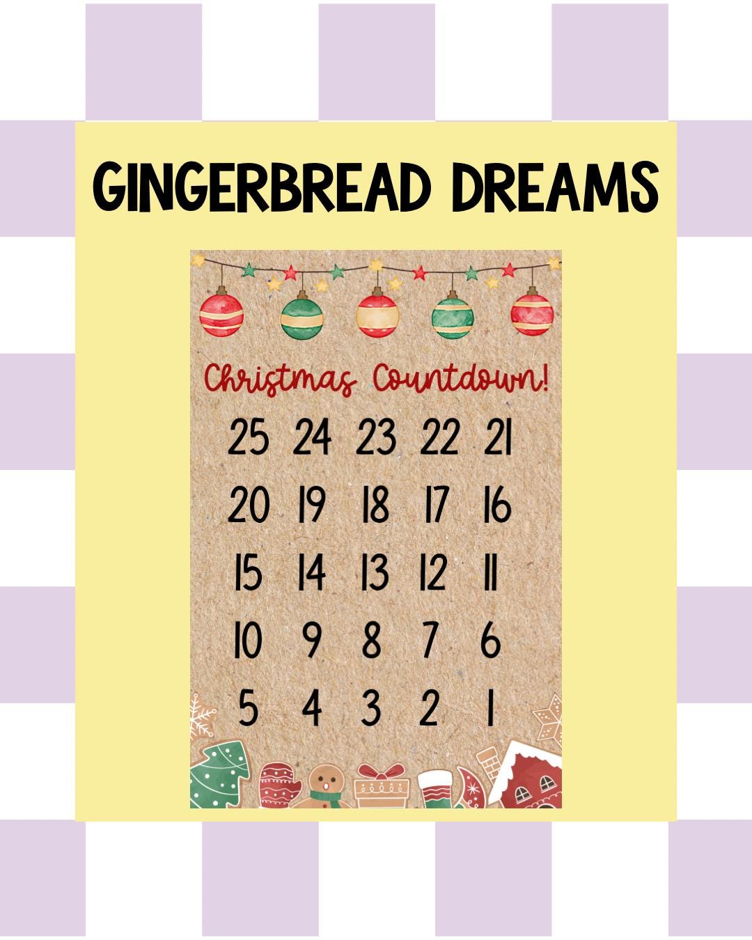 Hand-painted Christmas Countdown Banner – Holiday Wall Decor - Etsy