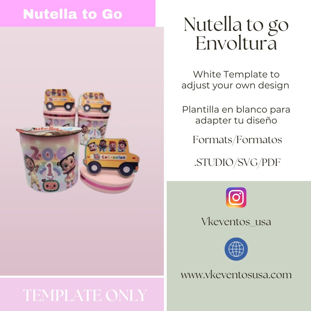 Nutella to Go Template - Etsy