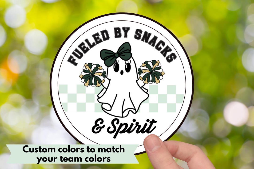 Retro Ghost Cheer Vinyl Sticker Set: Spooky Halloween Treat Decals - Etsy