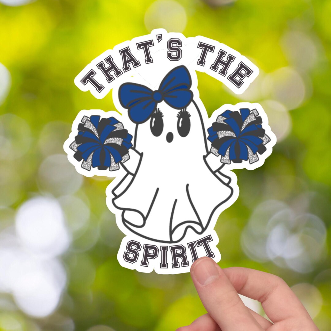 Cheer Spirit Stickers Cute Cheerleader Ghost Kiss-cut Stickers Laptop ...
