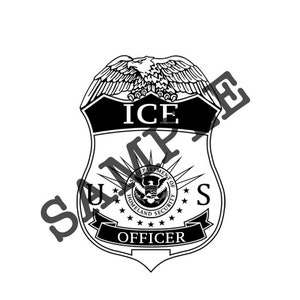 ICE OFFICER Badge- PNG - Etsy
