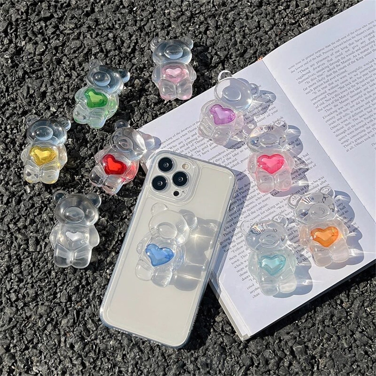 Heart Bear Griptok - Etsy