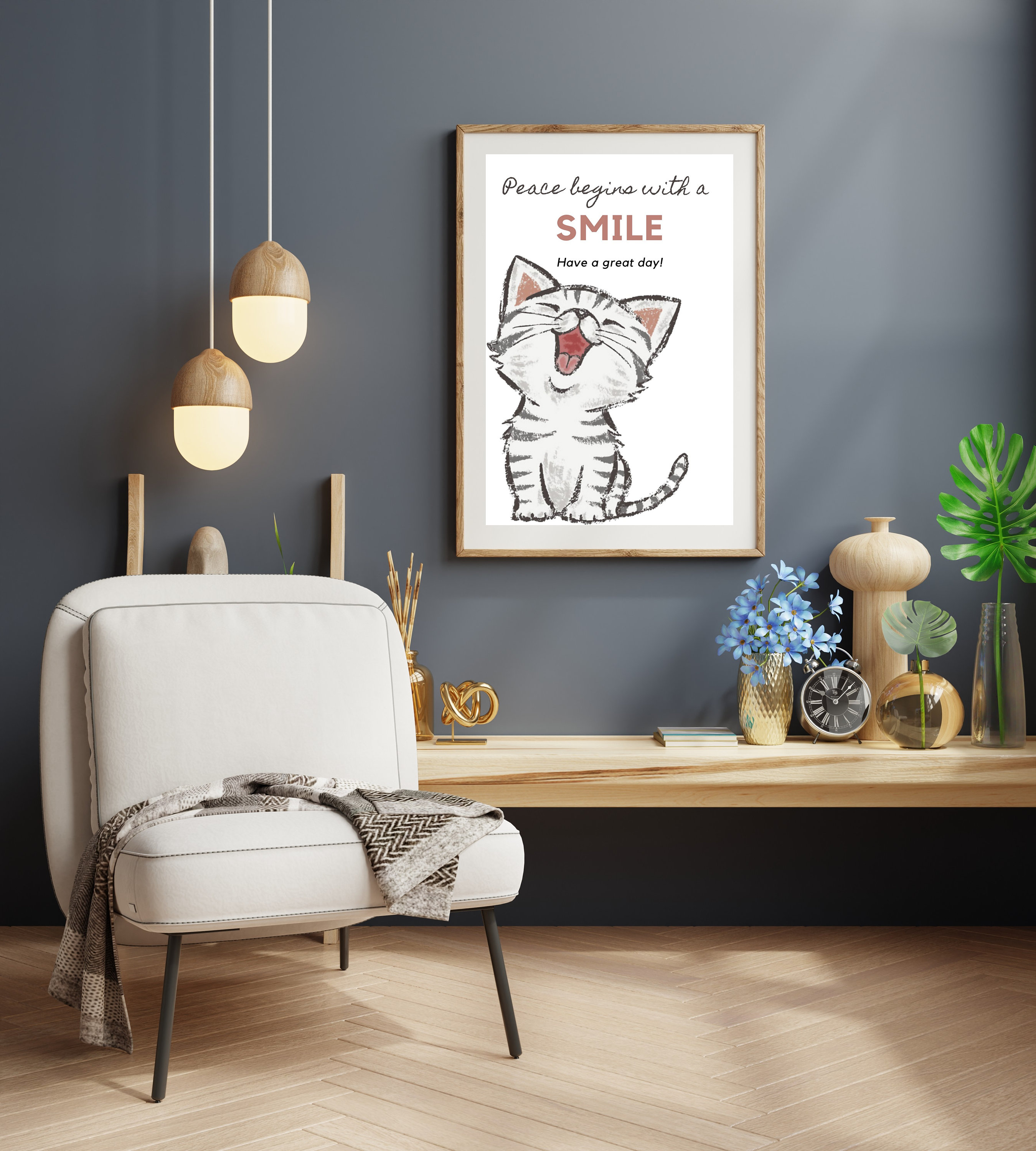 Cat Wall Art Cat Poster Printable Cat Gift Funny Cat Quote - Etsy