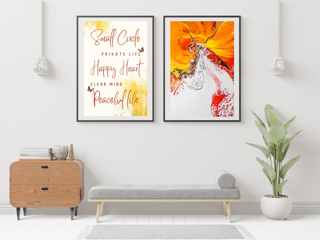 Self Affirmation Line Art Self Care Wall Art Set of 2 Printable Wall ...