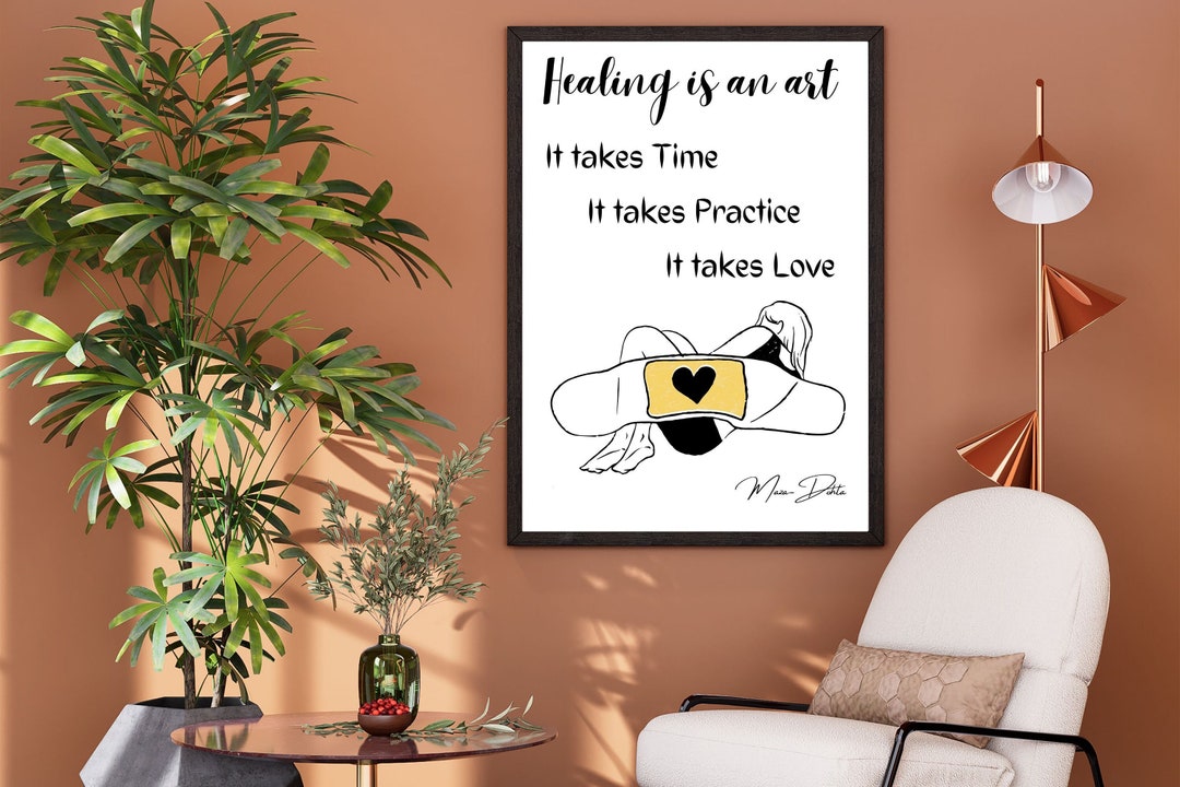 Healing Wall Art Print Positive Wall Art Inspirational Quote ...