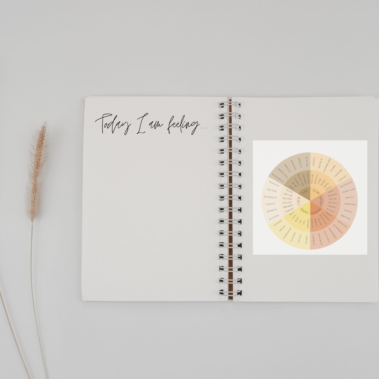 Feelings Wheel Mental Health Downloadable Print - Etsy