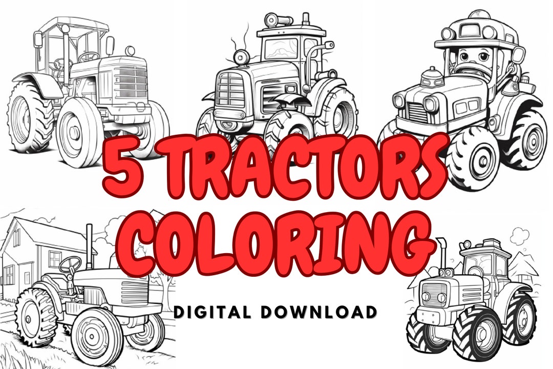 Real Tractors Coloring Pages | Agriculture Coloring Book for Kids ...