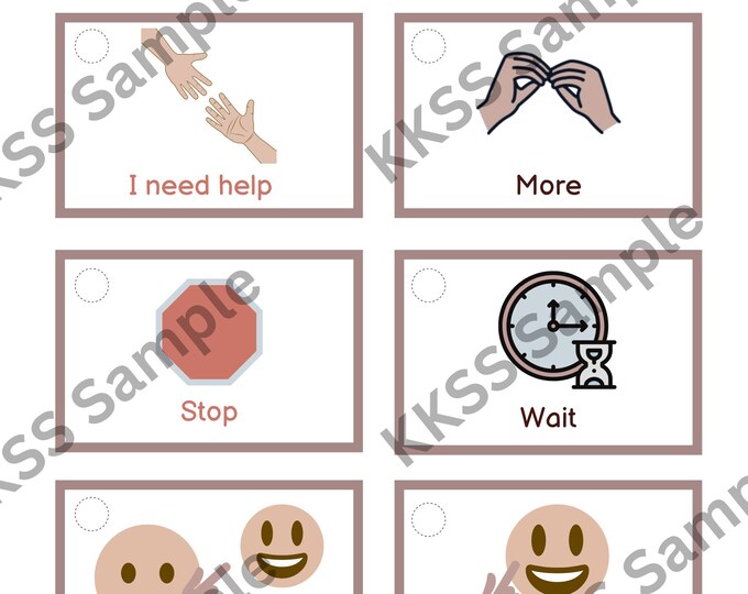 Lanyard Visuals Non Verbal Communication Special Education - Etsy Australia