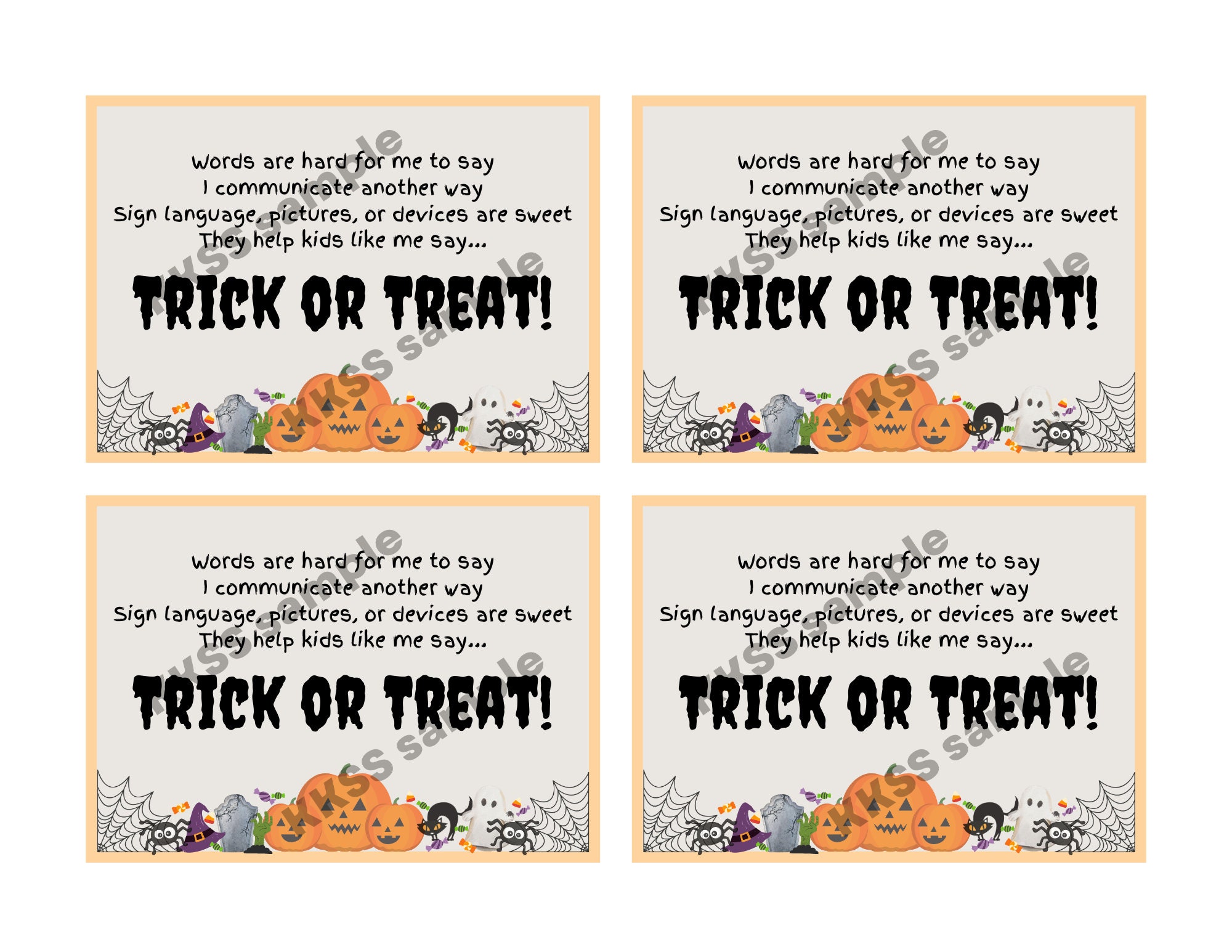 Trick-or-treat Visual, Halloween Visual Schedule, Nonspeaking ...