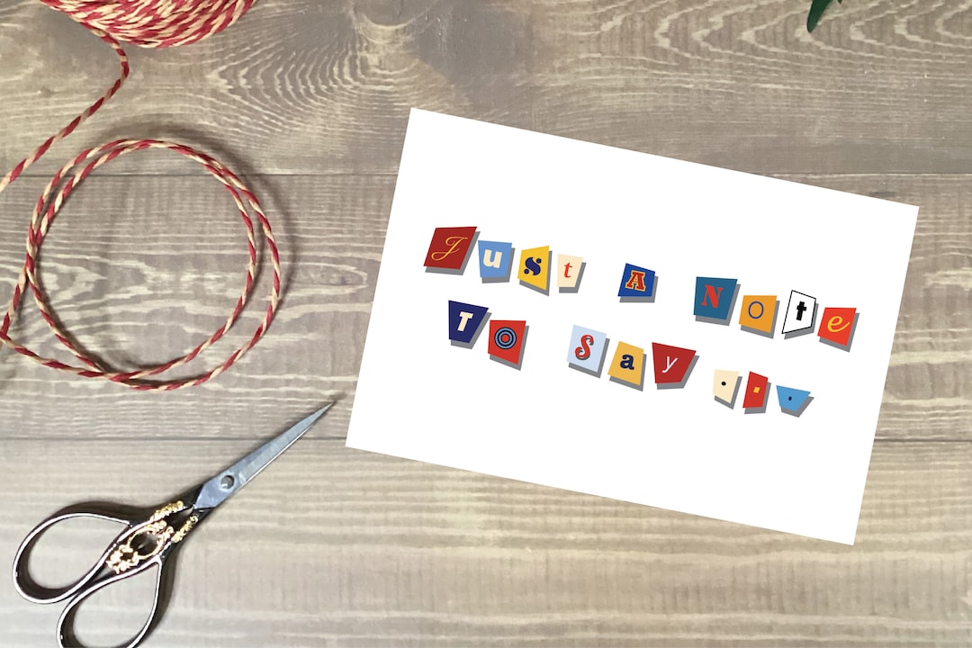 Printable | Ransom Note Letter Note Card | 4X6 Inches | PDF File ...