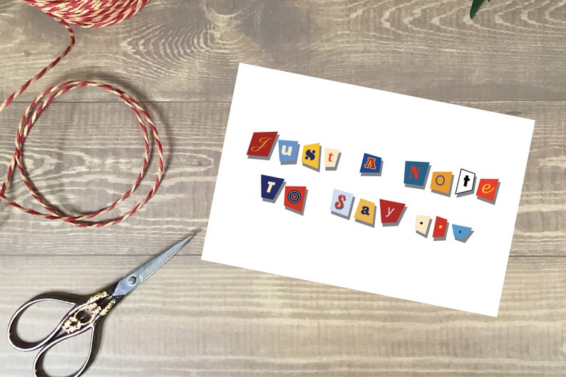 Printable | Ransom Note Letter Note Card | 4X6 Inches | PDF File ...